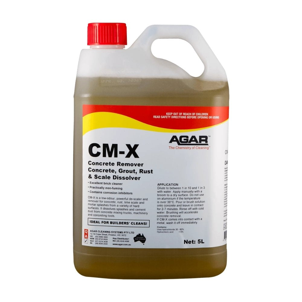 Agar CM‑X 5L Low‑Odour Concrete Remover & Descaler