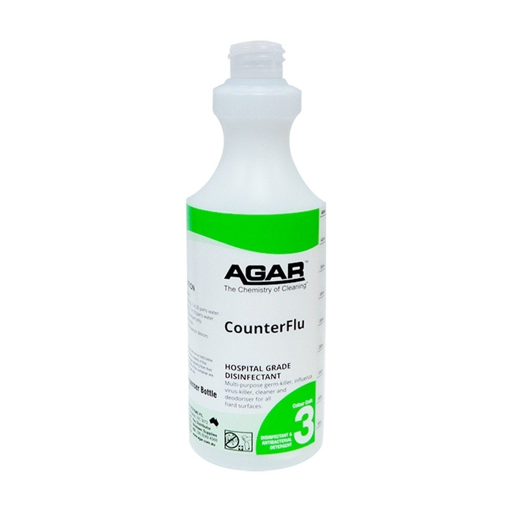 Agar Counterflu 500mL Spray Bottle Labelled Empty Bottle No Trigger