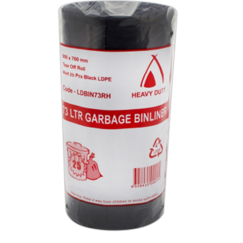 Heavy Duty Black Bin Liners Roll | Tailored Packaging Commercial Bags